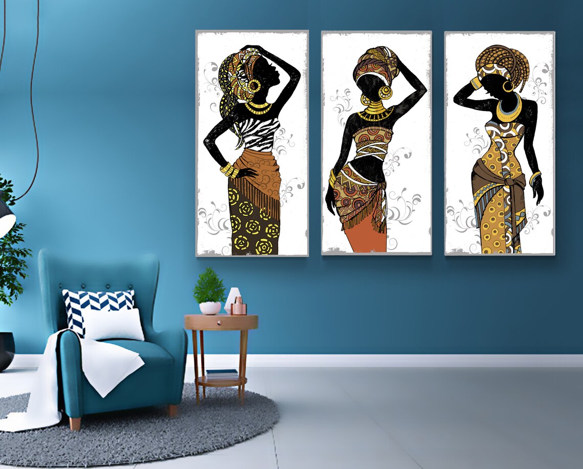 African Wall Art Black Woman Canvas Art African Woman Print - Etsy