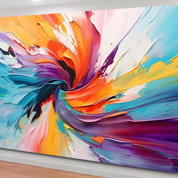 Abstract Rainbow Art - Etsy