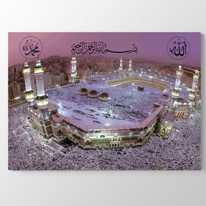 Islamic Wall Art, Kaaba Mecca Canvas Art, Kaaba Muslim Wall Decor ...