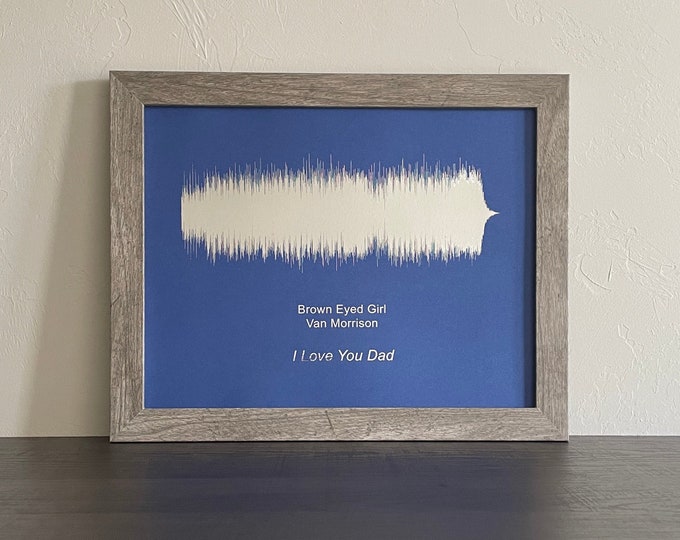 Personalized Foil Soundwave Print, Gift for Dad, Fathers Day Gift From ...
