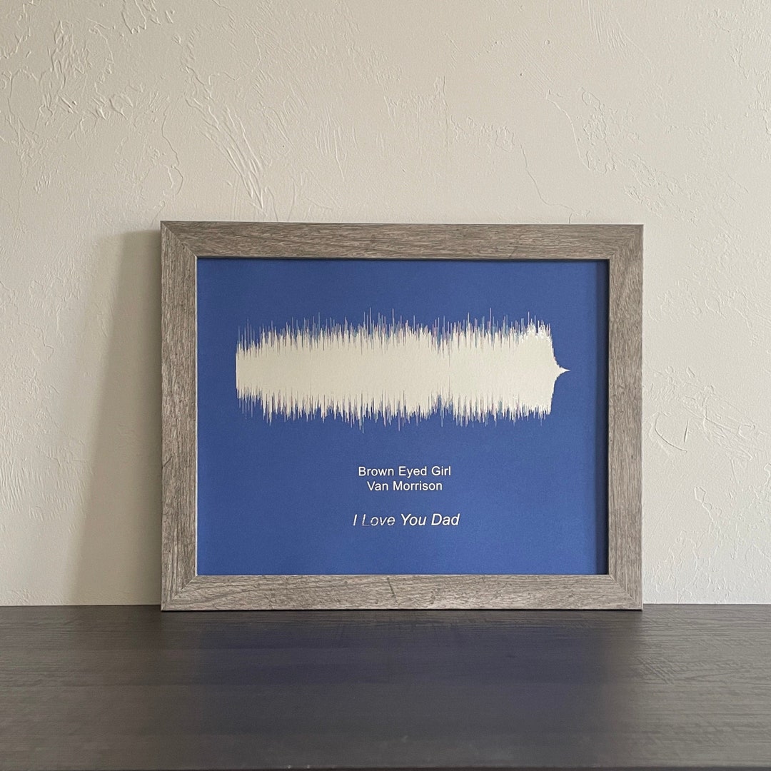 Personalized Foil Soundwave Print Gift for Dad Fathers Day - Etsy