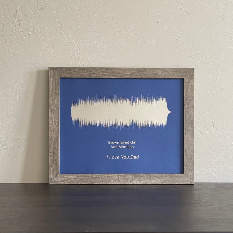 Personalized Foil Soundwave Print Gift for Dad Fathers Day - Etsy