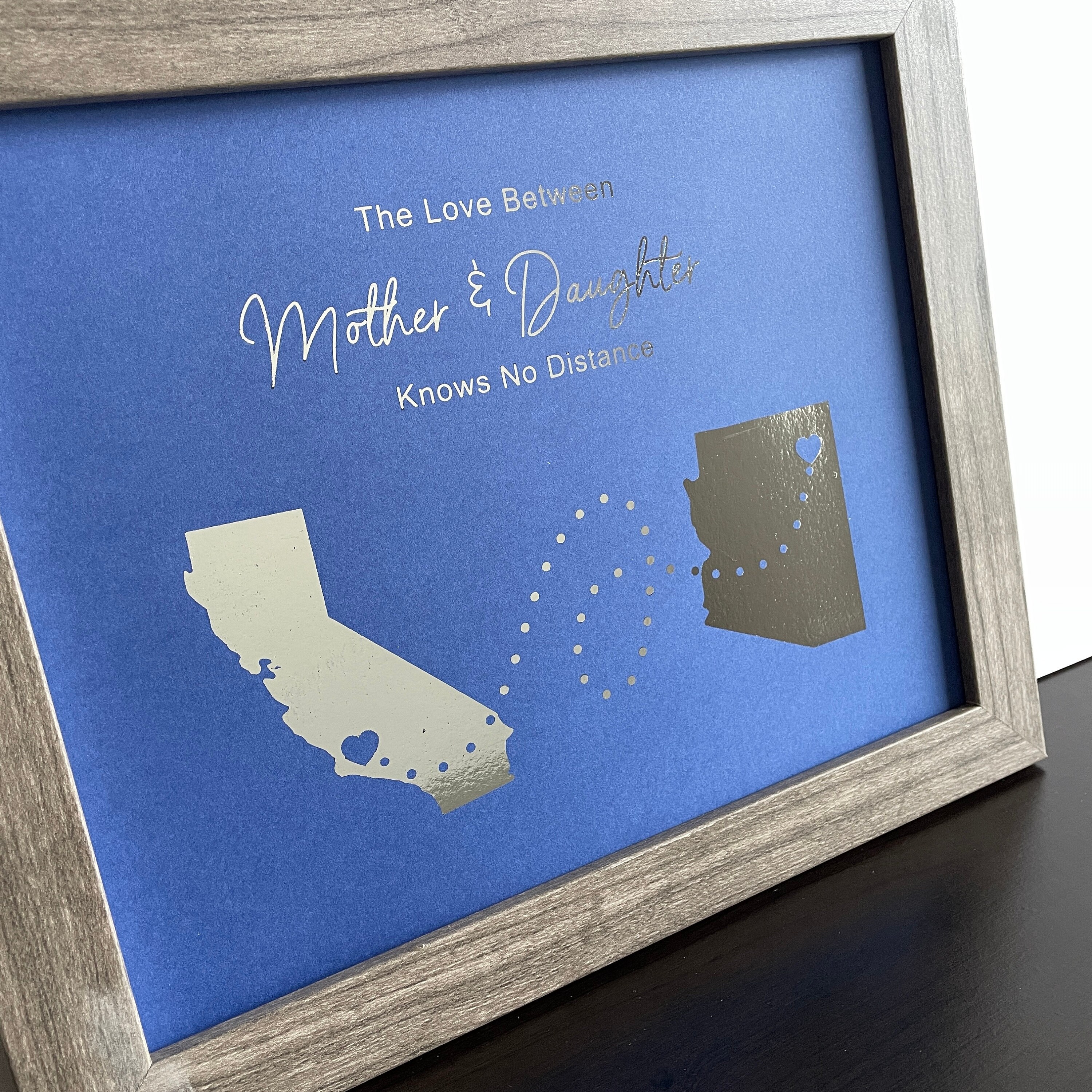 Personalized Mothers Day Gift Long Distance Map Gift Long - Etsy