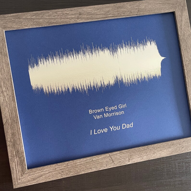 Personalized Foil Soundwave Print Gift for Dad Fathers Day - Etsy