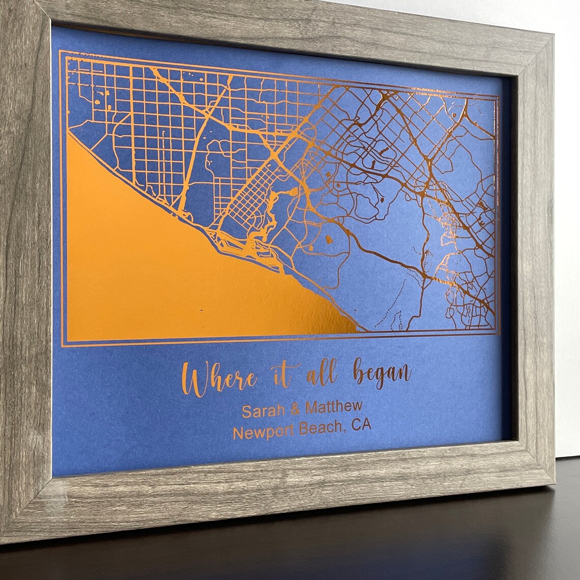 Mapa de la ciudad de lámina personalizada Regalo de - Etsy España