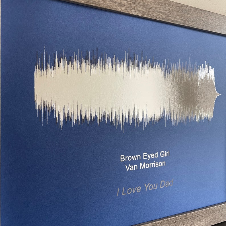 Personalized Foil Soundwave Print Gift for Dad Fathers Day - Etsy