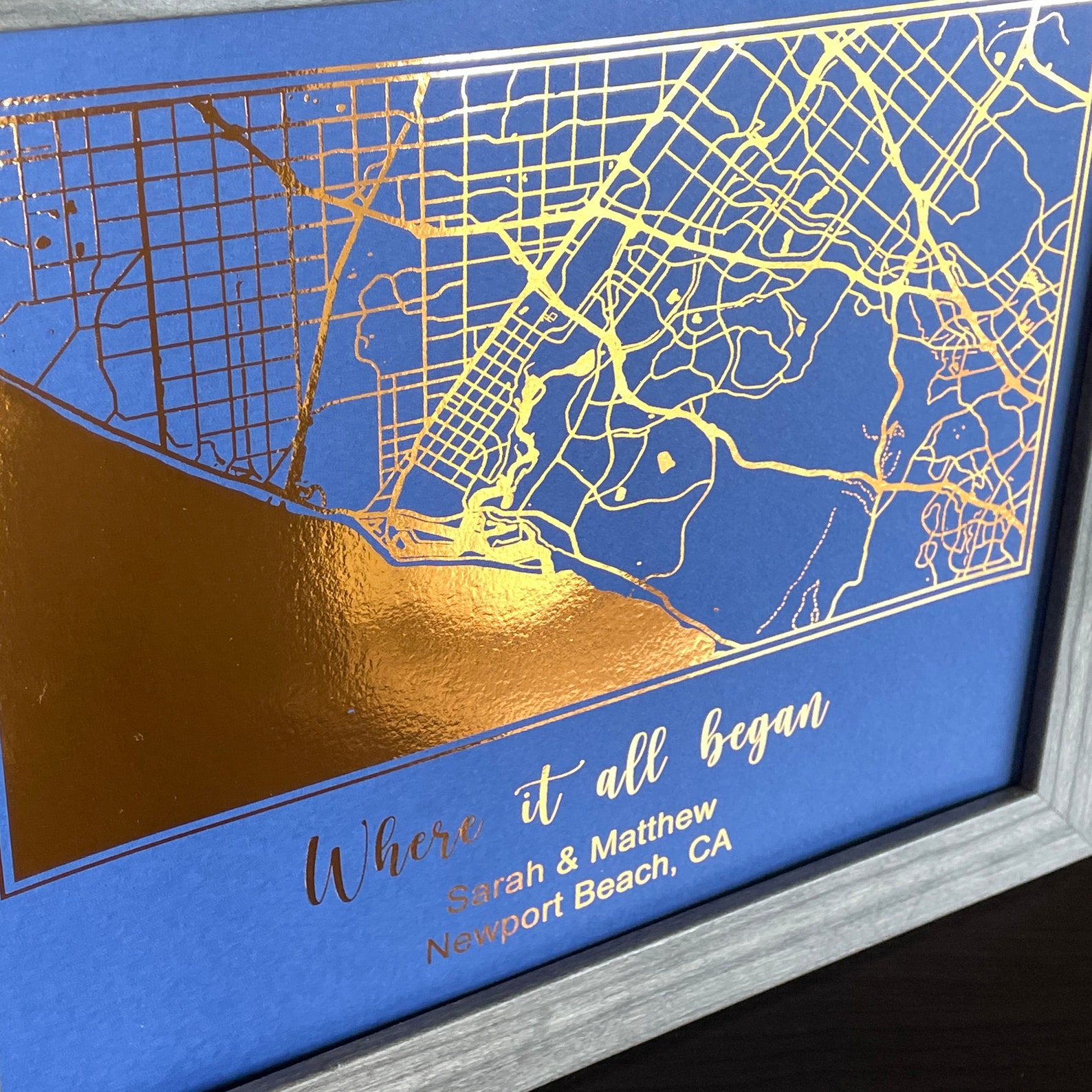 Mapa de la ciudad de lámina personalizada Regalo de - Etsy España