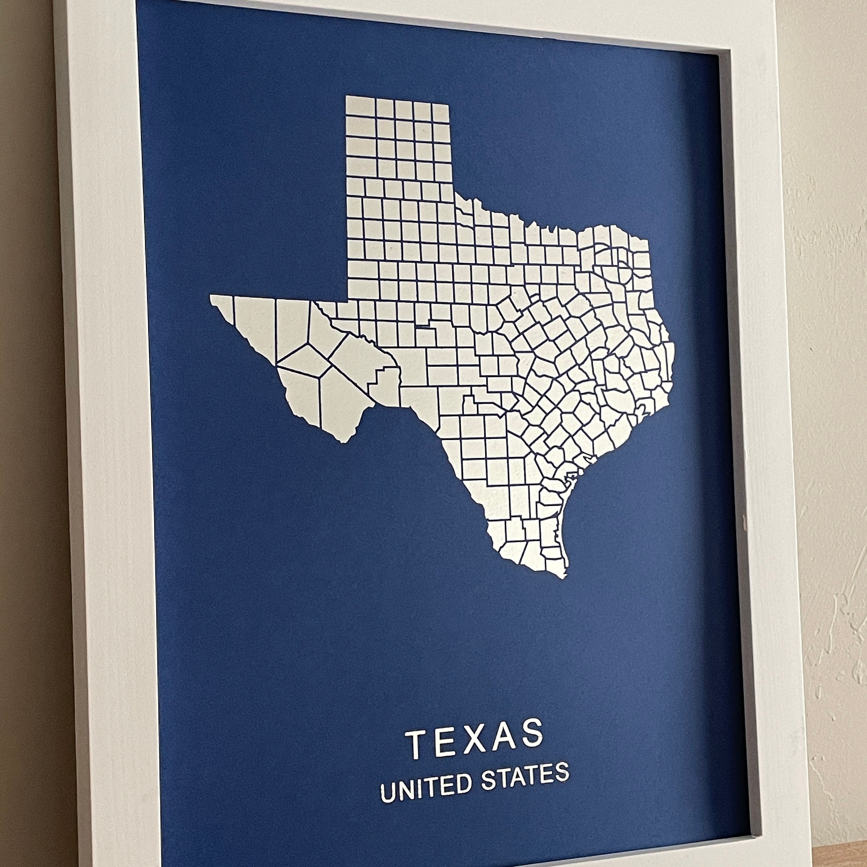 Custom State Map Foil State Map State Map With Counties - Etsy
