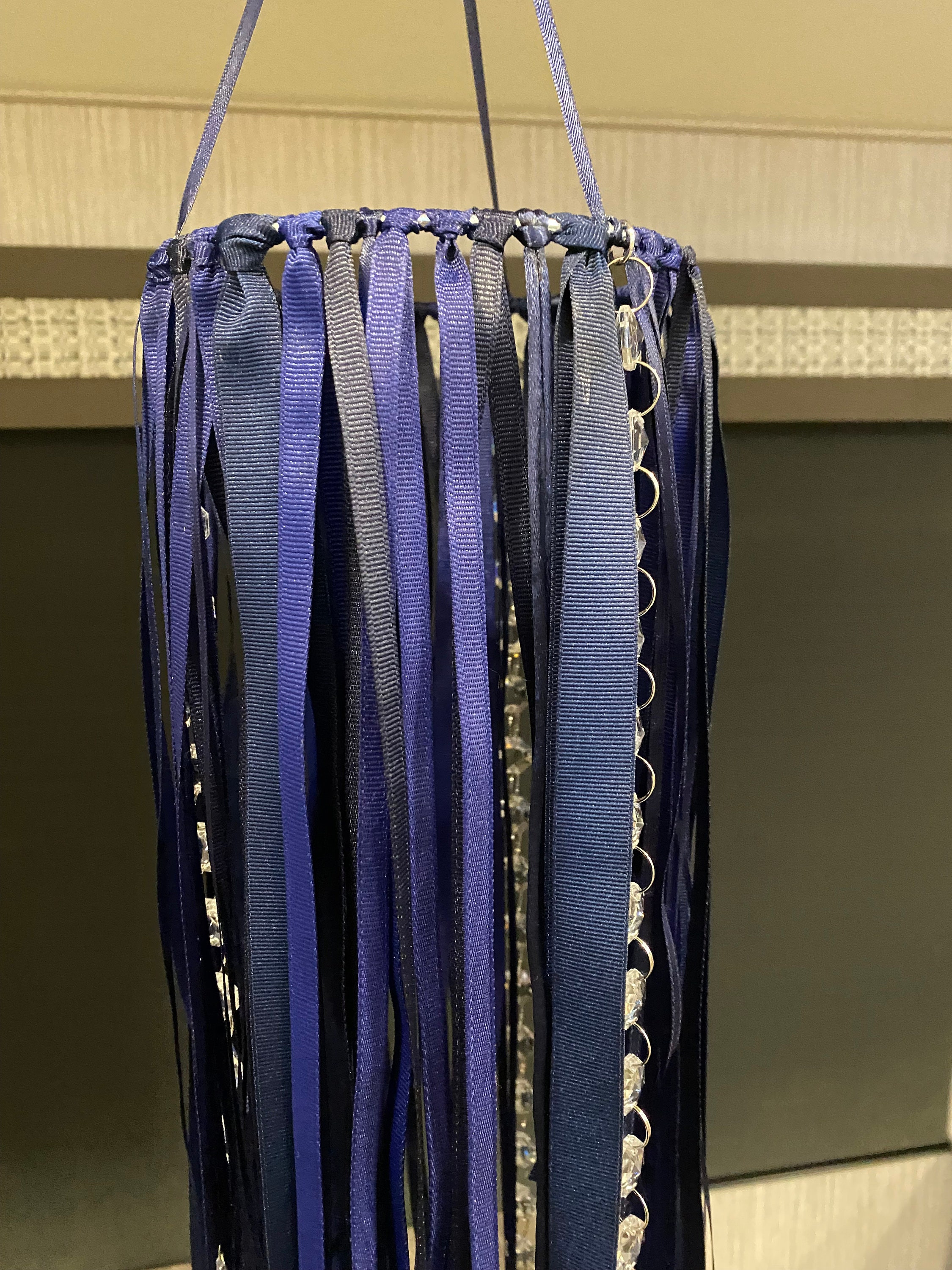 Ribbon Windsock Midnight Sky With Bling sparkly Stars - Etsy