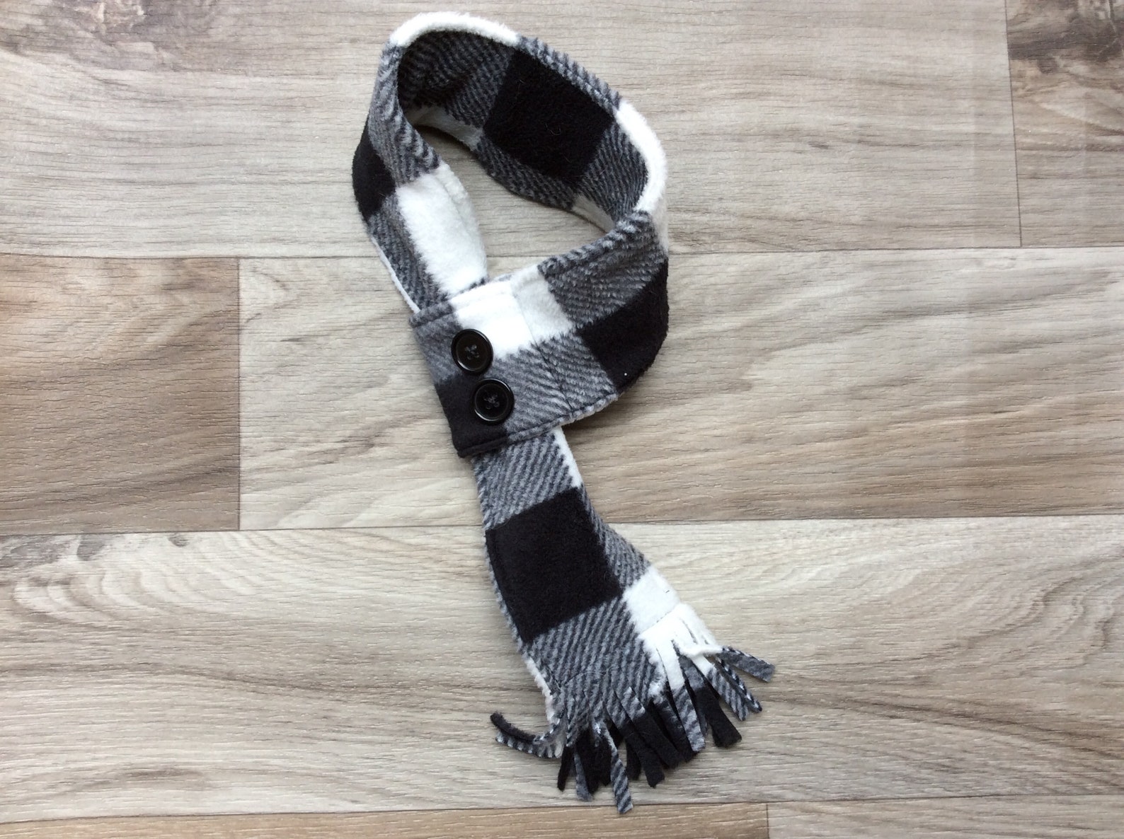 Fleece Dog Scarf: Buffalo Check Winter Scarf - Etsy