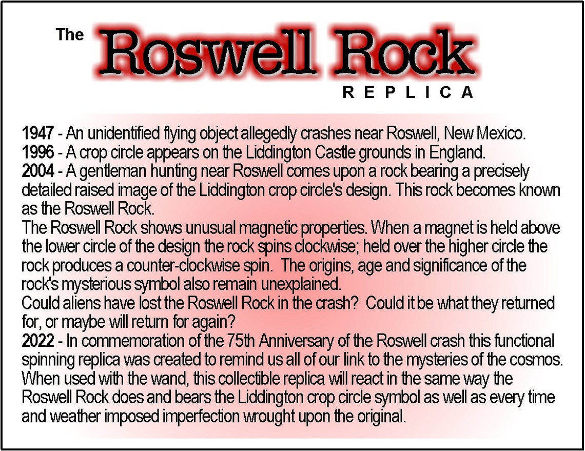 The Roswell Rock Replica | Etsy