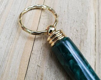 Emerald Keychain - Etsy