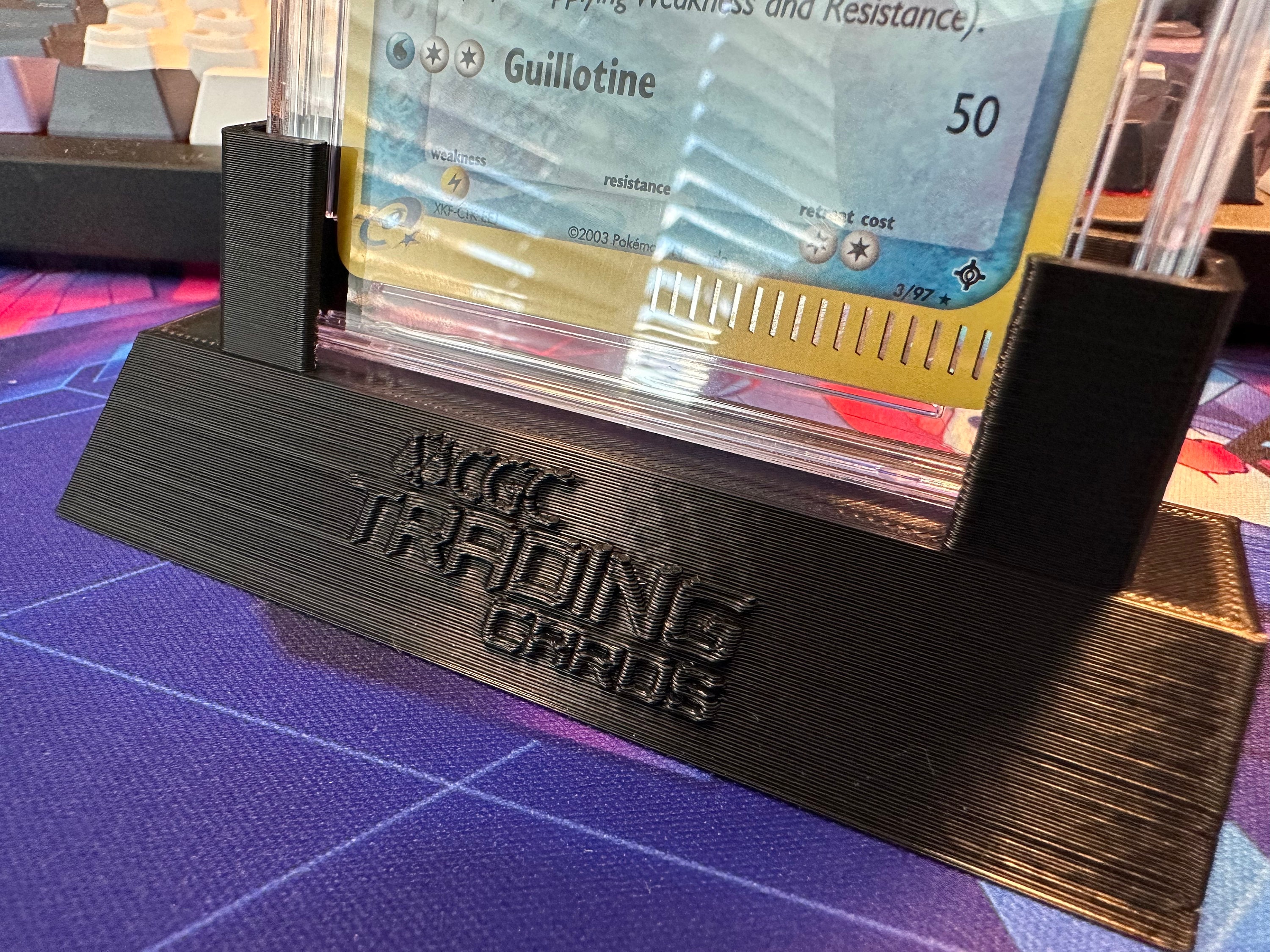 CGC Trading Card Stand angled - Etsy