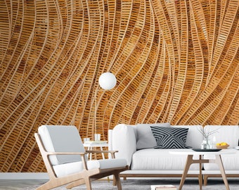 Rattan Wallpaper - Etsy