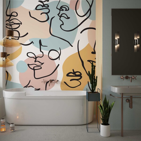 Removable Wallpaper Faces - Etsy