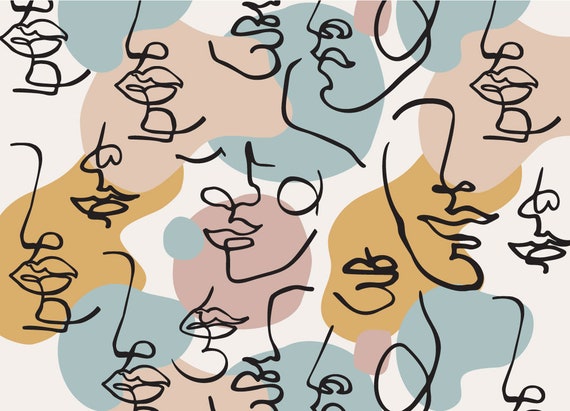 Abstract Faces Wallpaper