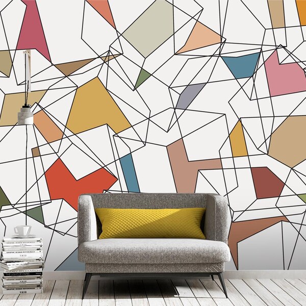 Retro Wall Mural - Etsy