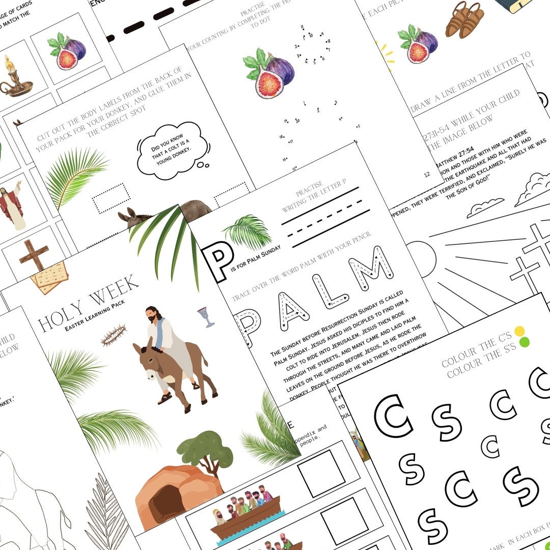 Holy Week Themed Preschool Learning Pack | Charlotte Mason Inspired ...