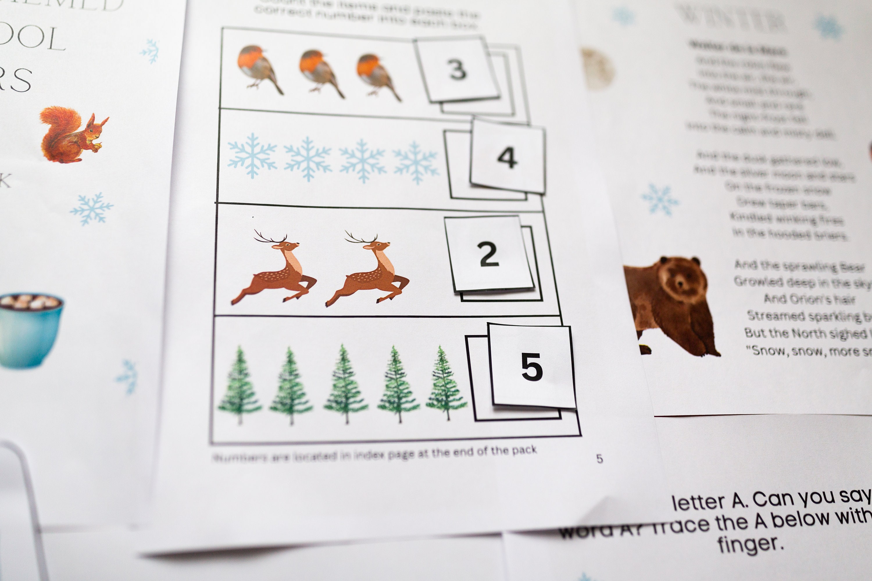 Winter Themed Preschool Letters Pack A-E Charlotte Mason Inspired ...