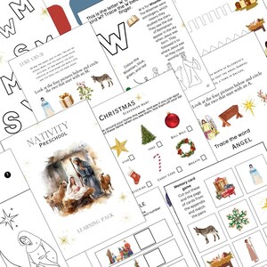 Nativity Themed Preschool Learning Pack | Charlotte Mason Inspired ...