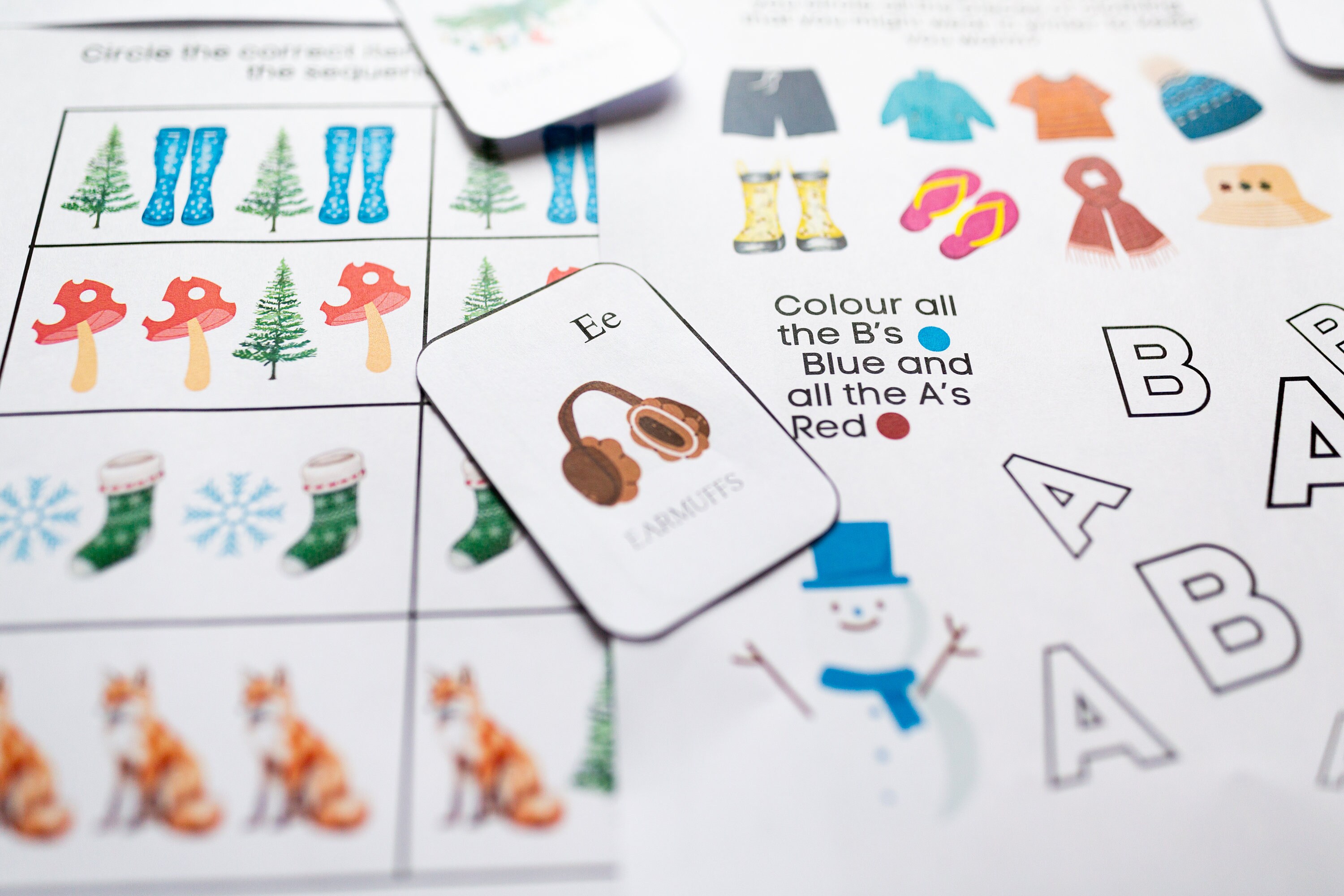 Winter Themed Preschool Letters Pack A-E Charlotte Mason Inspired ...