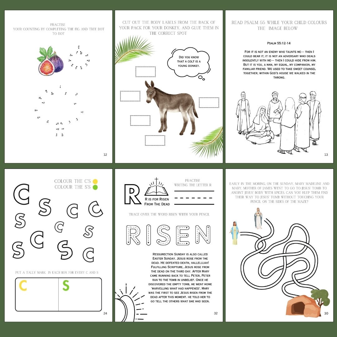 Holy Week Themed Preschool Learning Pack | Charlotte Mason Inspired ...