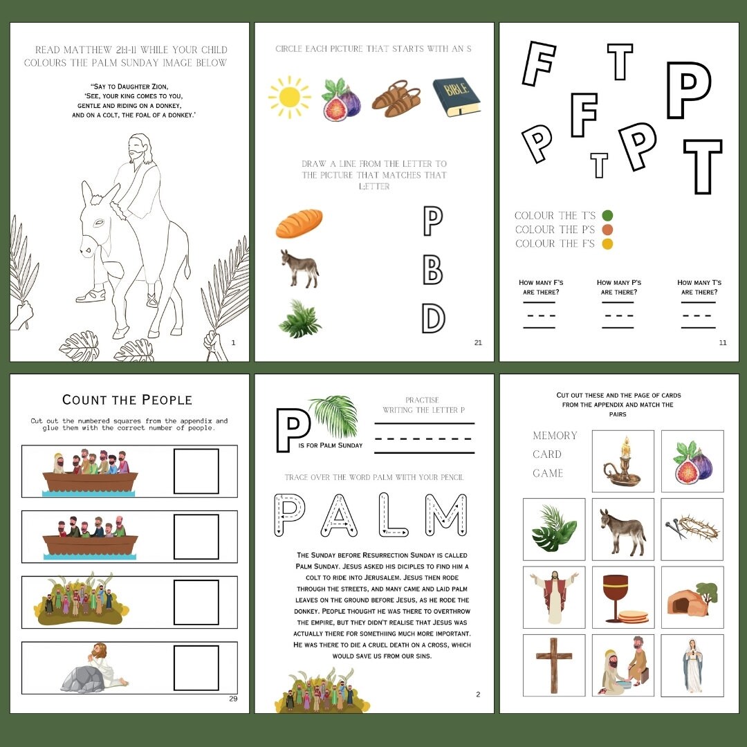 Holy Week Themed Preschool Learning Pack | Charlotte Mason Inspired ...
