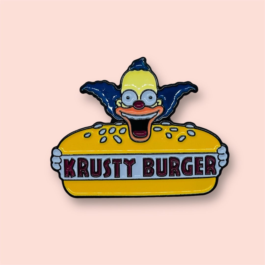 Krusty Burger the Simpsons Clown Pin Badge Brooch - Etsy