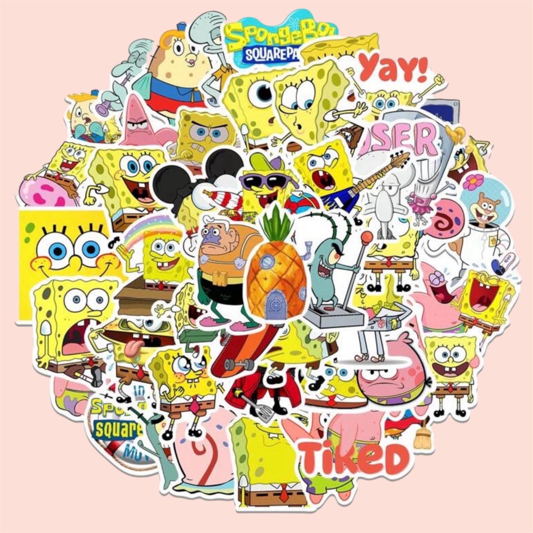 Spongebob Squarepants Tv Show Character Bikini Bottom Stickers Decals ...