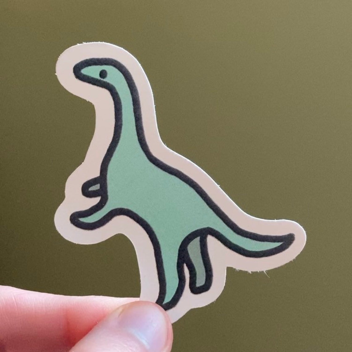 Cute Turquoise Dinosaur Matte Sticker Kawaii Dinosaur - Etsy