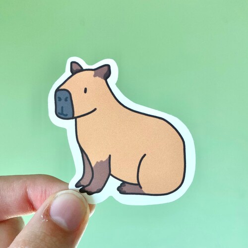 Adorable Capybara Matte Sticker Kawaii Sticker Friend - Etsy