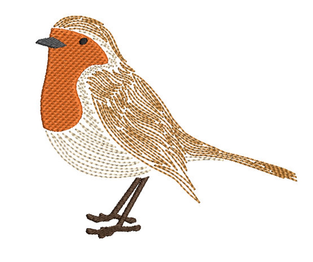 Robin Embroidery Design Machine Embroidery File 5x7 Inch Hoop - Etsy