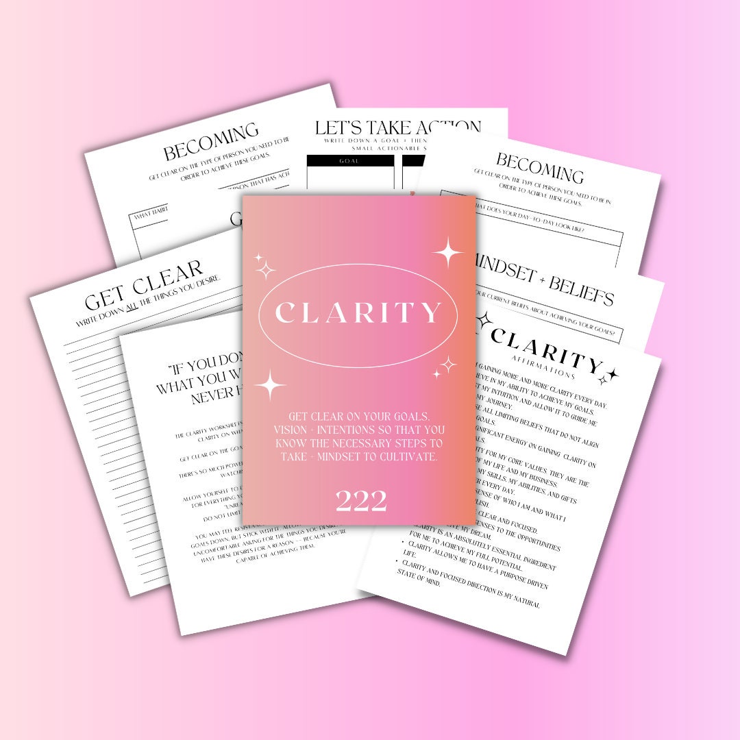 CLARITY Worksheets | Goals, Setting Goals, Habits, Beliefs, Goal ...