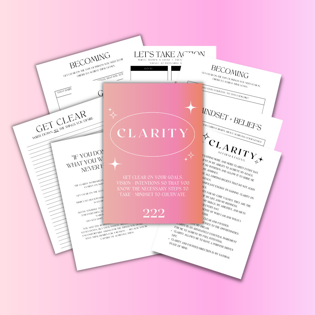 CLARITY Worksheets | Goals, Setting Goals, Habits, Beliefs, Goal ...