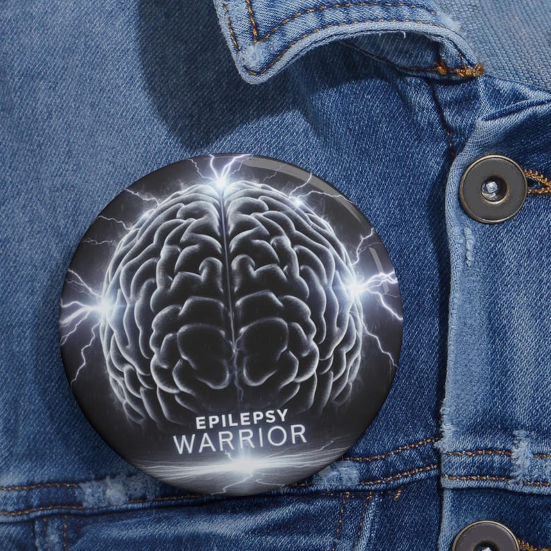 Epilepsy Warrior Pin Button, Seizure Awareness Badge, Medical Alert ...