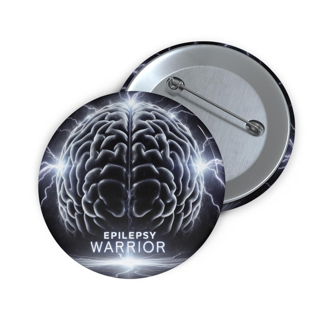 Epilepsy Warrior Pin Button, Seizure Awareness Badge, Medical Alert ...