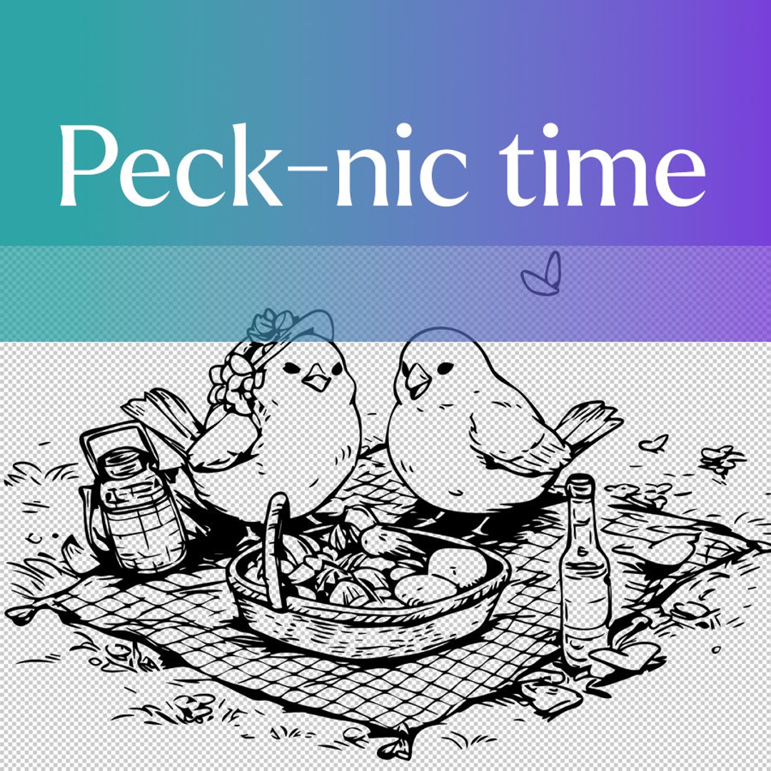 Peck-nic Time SVG - Bird Picnic Svg File Pdf Eps Png Perfect for ...