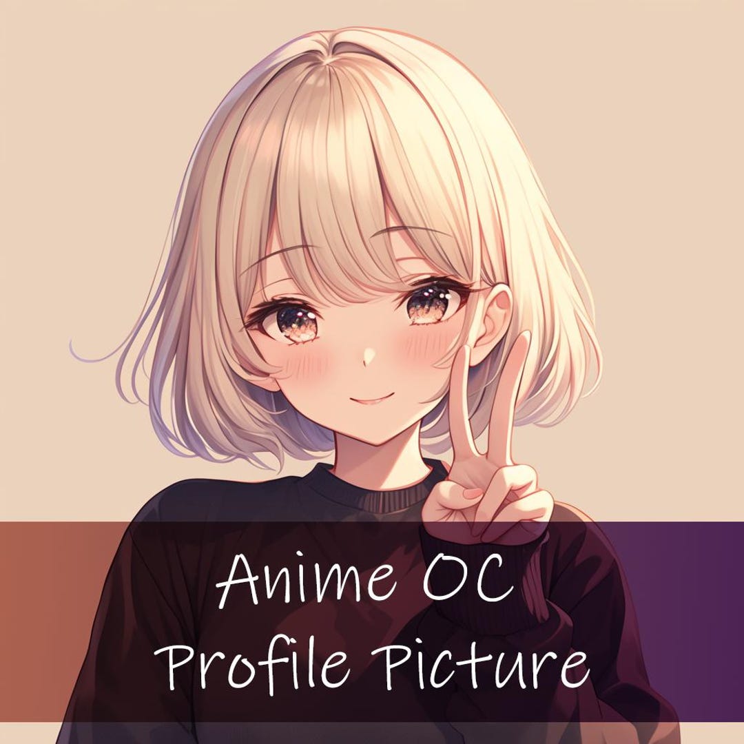 Simple Anime PFP Headshot - Original Character Digital Art - Etsy