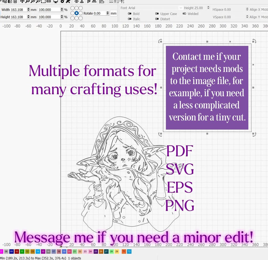 DND Elf SVG - Cute Geeky Vector Design for Engraving Eps Pdf PNG ...