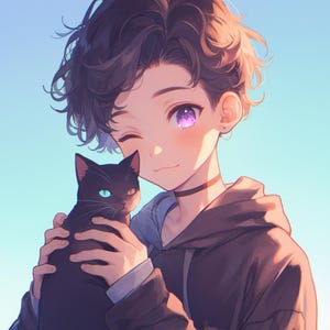 Simple Anime PFP Headshot - Original Character Digital Art - Etsy