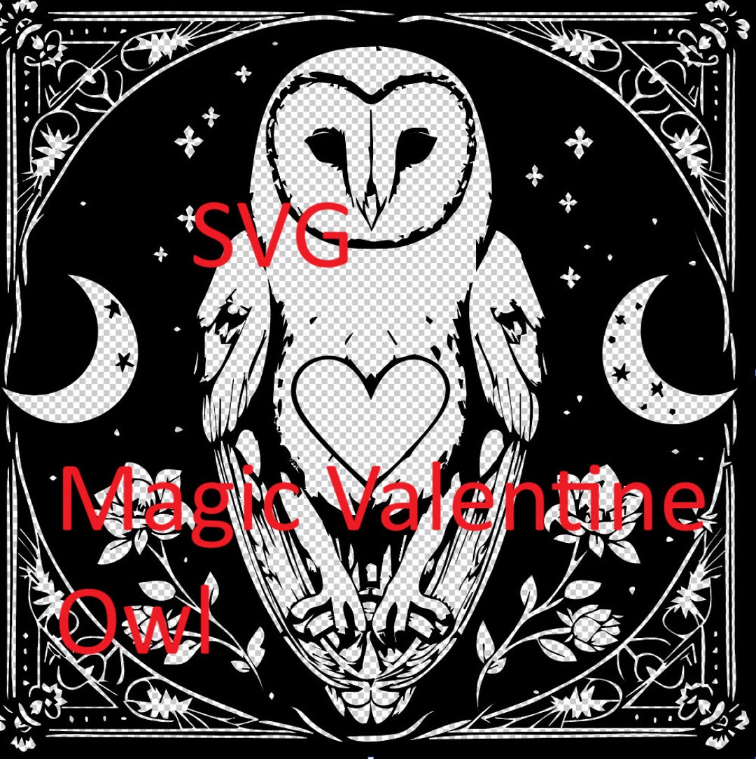 Valentine's Day Owl SVG - Cute Owl With Heart Vector Design for Cricut ...