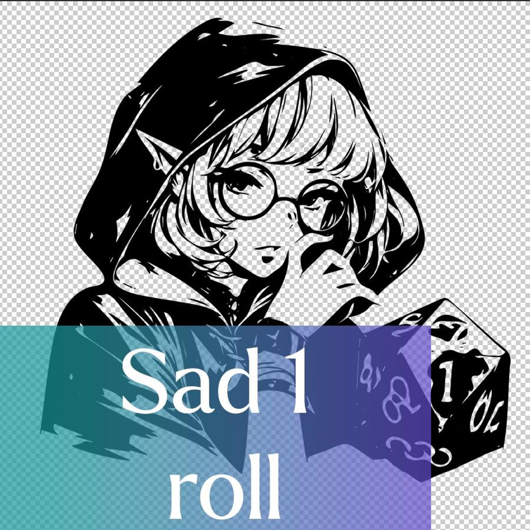Sad 1 Roll SVG - Cute Silly Elf DND Vector Design for Engraving Eps Pdf ...