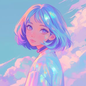 Simple Anime PFP Headshot - Original Character Digital Art - Etsy