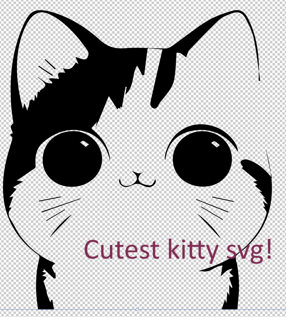 Cutest Kitty SVG Simple Adorable Vector Art Image for Crafting and ...