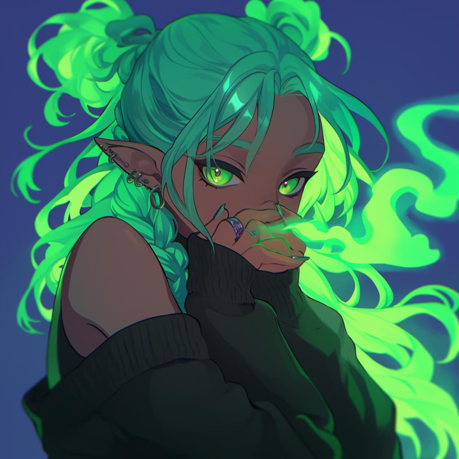 Simple Anime PFP Headshot - Original Character Digital Art - Etsy