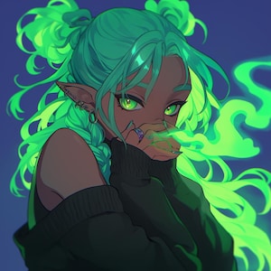 Simple Anime PFP Headshot - Original Character Digital Art - Etsy