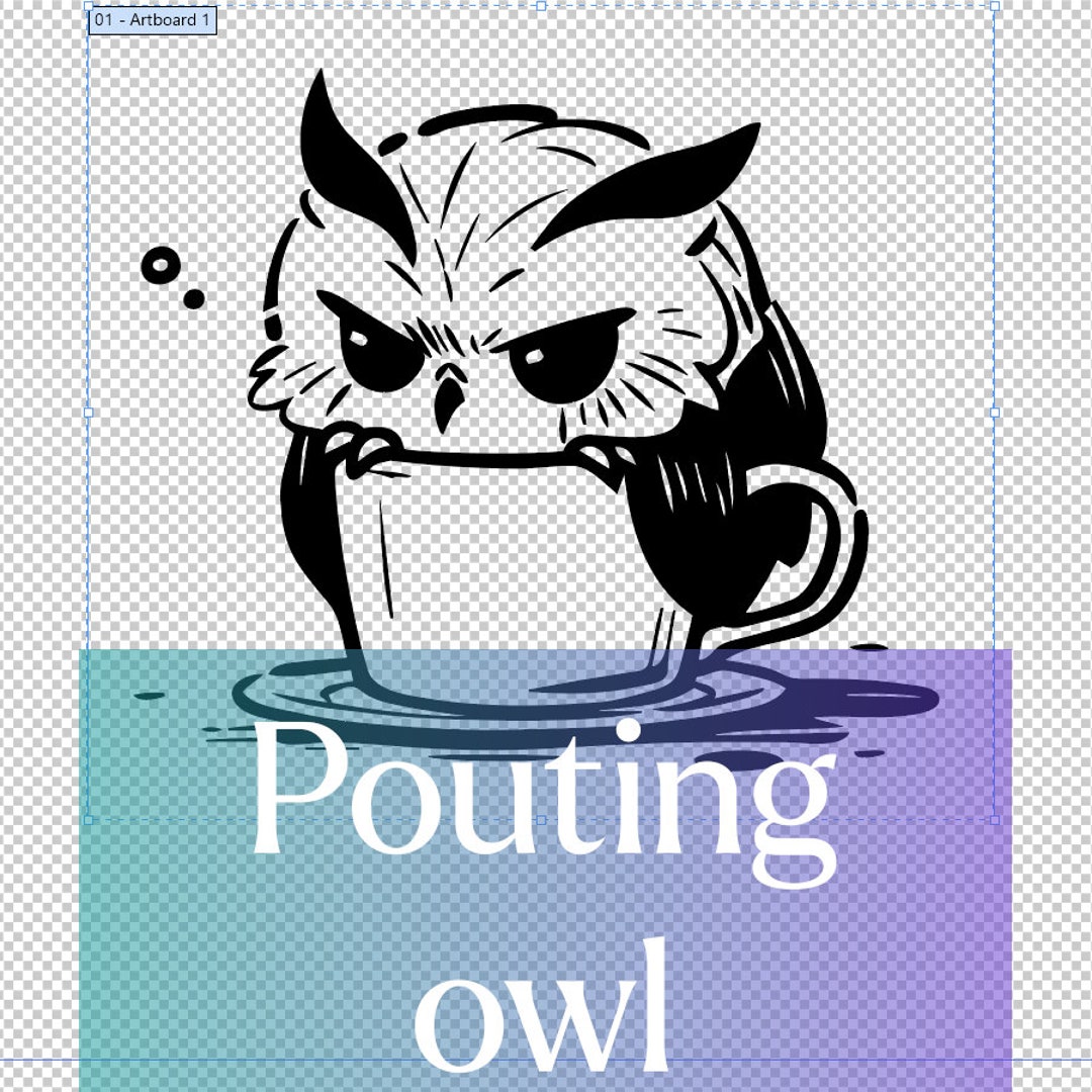 Pouting Owl SVG - Adorable Coffee Themed Vector Design for Cricut ...