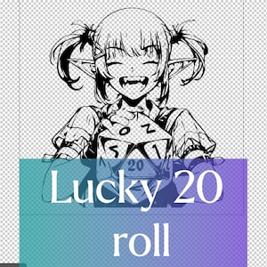 Lucky 20 Roll SVG - Cute Silly Elf DND Vector Design for Engraving Eps ...