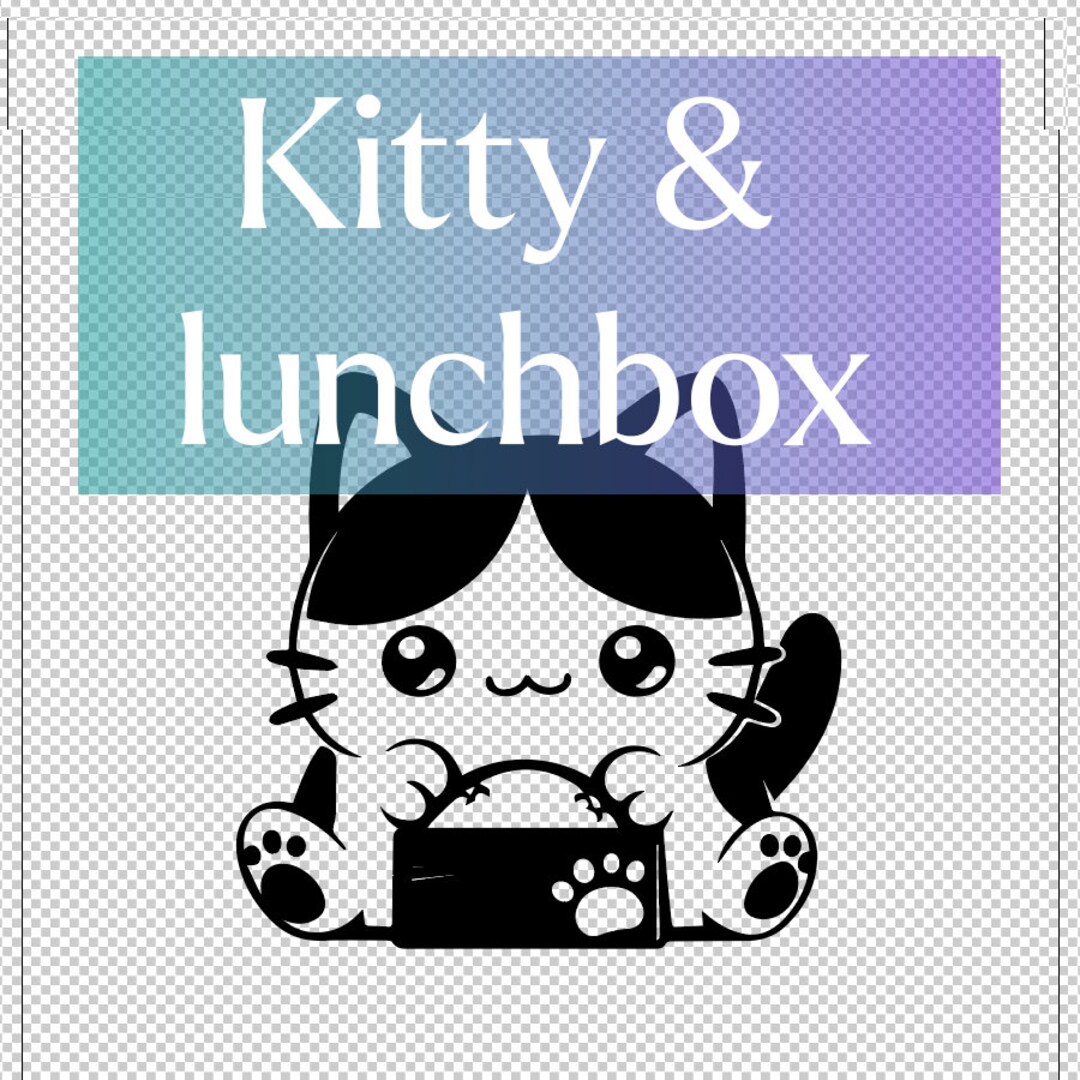Kitty & Lunchbox - Cute SVG Vector Art for Crafting, Back to School ...