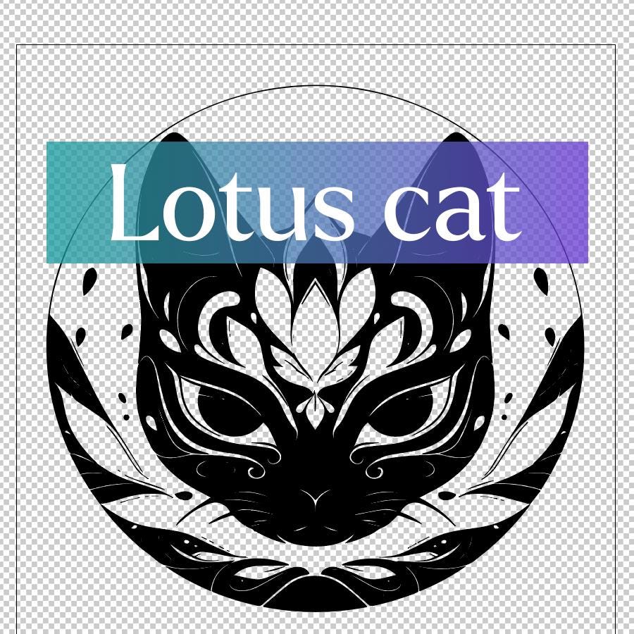 Lotus Cat SVG Meditative Kitty Svg File Pdf Eps Png Perfect for Yoga ...